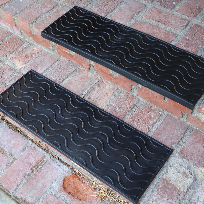 Rubber-Cal, Inc. "Waves" Rubber Stair Mats - 9.75" x 29.125" - 6 Pack & Reviews | Wayfair